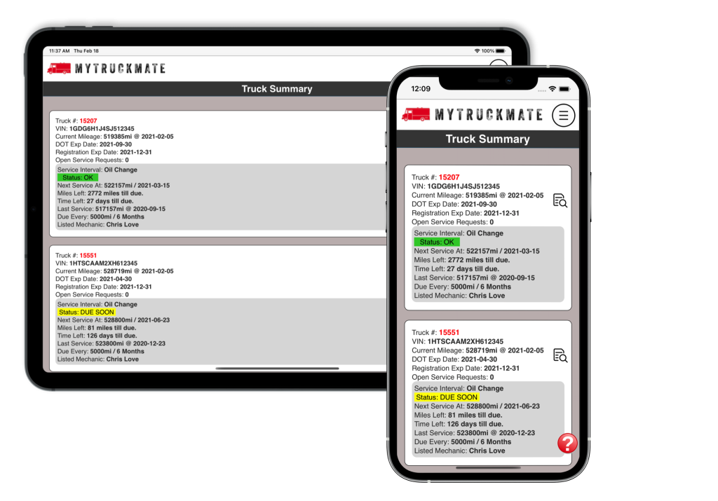 MyTruckMate – Truck Maintenance At Your Fingertips